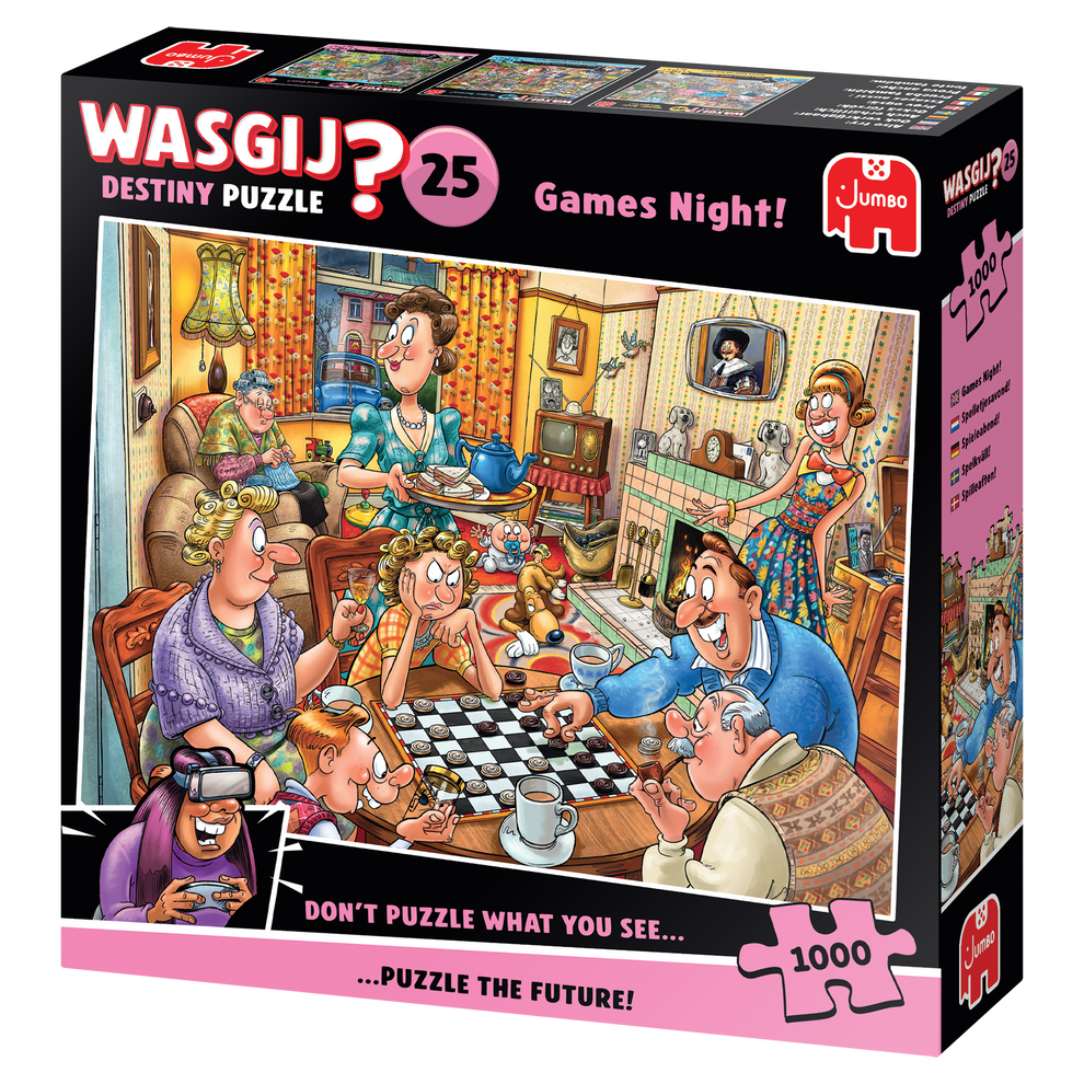 Wasgij Destiny 25 - Games Night (1000 pieces) - Jumboplay.com